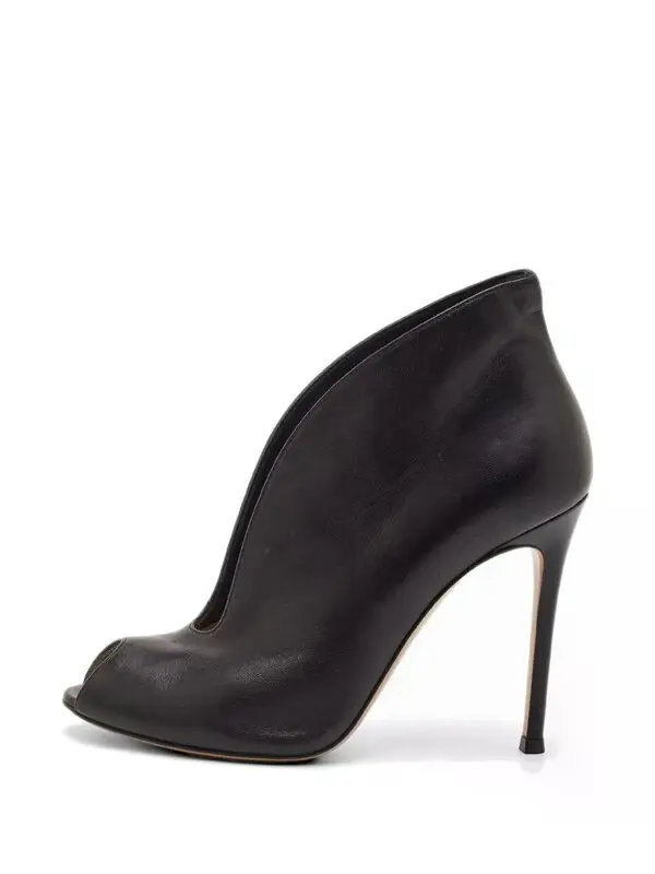 GIANVITO ROSSI Peep-toe Ankle Boots - Black