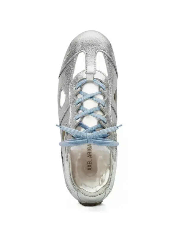 Axel Arigato Slow Ballet Cut-out Leather Sneakers - Silver