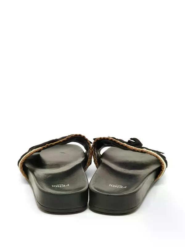 Fendi Bow-detail Knit Slides