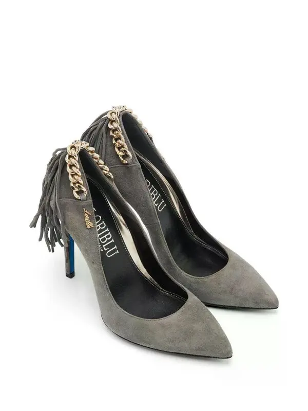 LORIBLU Chain-fringe Pointed-toe Pumps