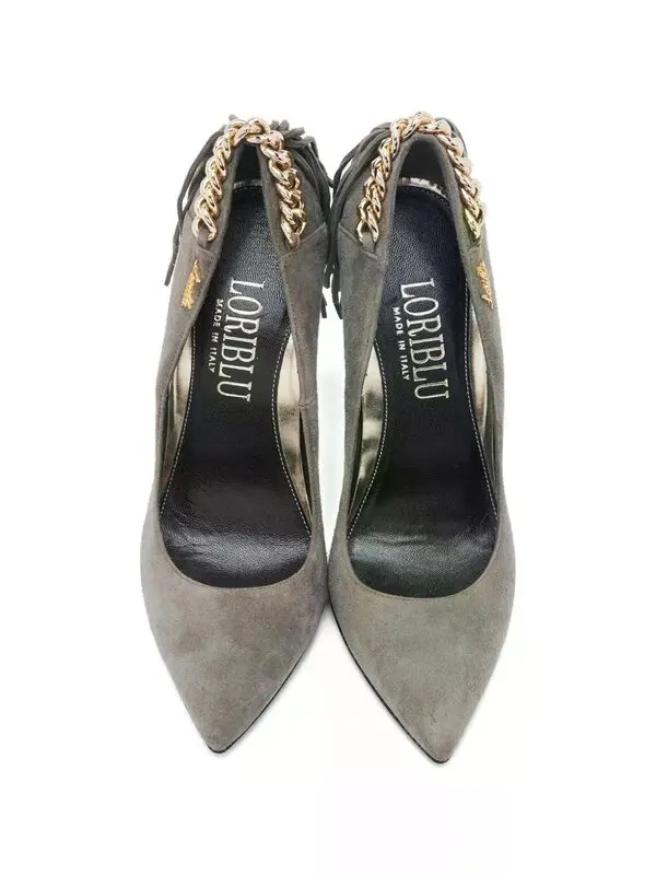 LORIBLU Chain-fringe Pointed-toe Pumps