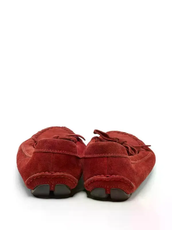 Prada Suede Bow Detail Loafers