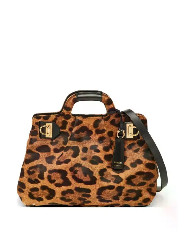FERRAGAMO Leopard-print Tote Bag