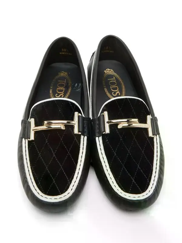 TOD'S Double T Quilted Moccasins