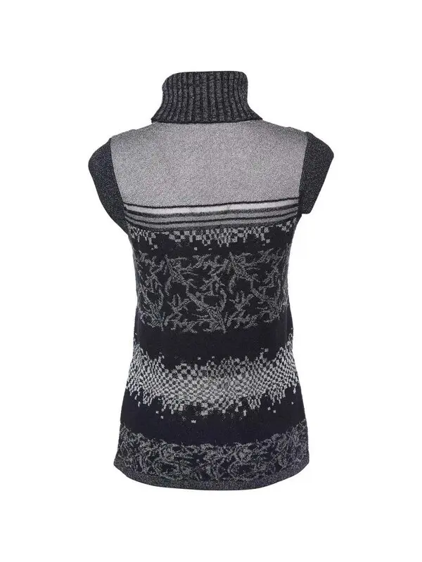 Kenzo Intarsia Sleeveless Roll Neck Top