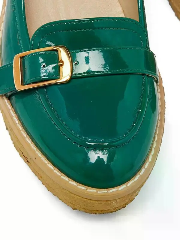 Stella McCartney Buckle Wedge Pumps