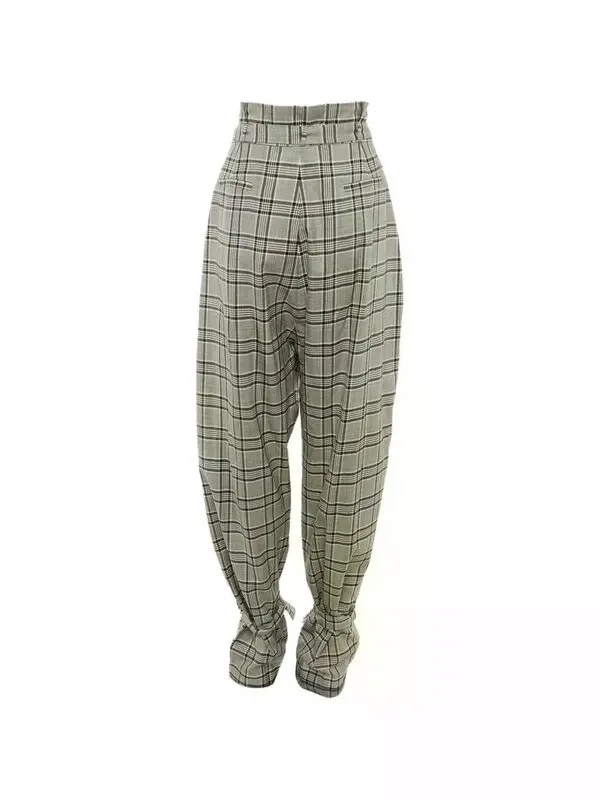 Zimmermann Checkered Virgin Wool High-waisted Trousers