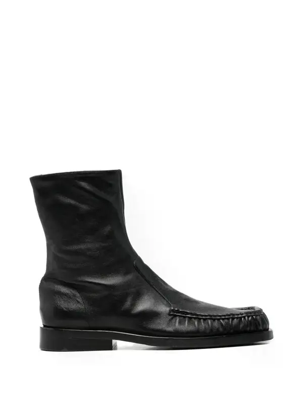 JIL SANDER Side-zip Leather Ankle Boots