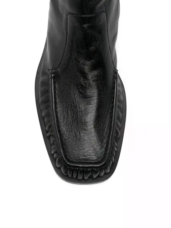 JIL SANDER Side-zip Leather Ankle Boots