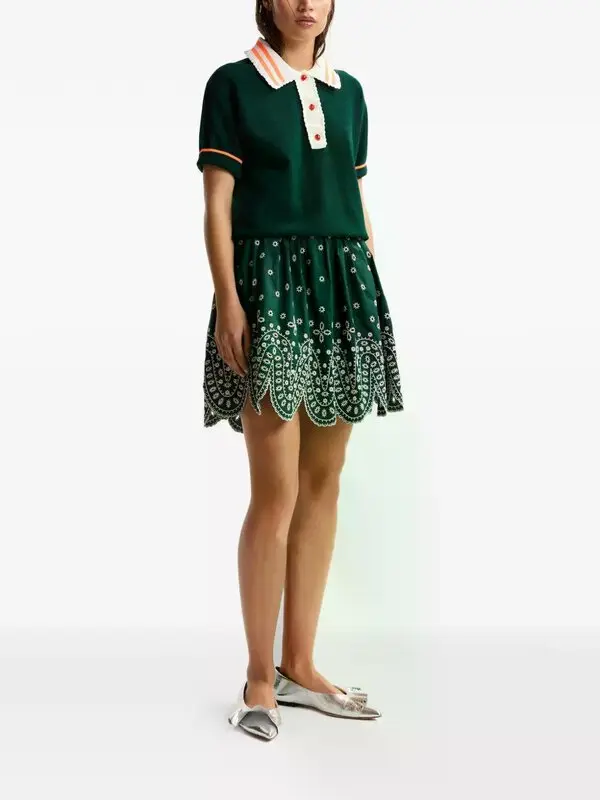 Essentiel Antwerp Lace-trimmed Polo Top