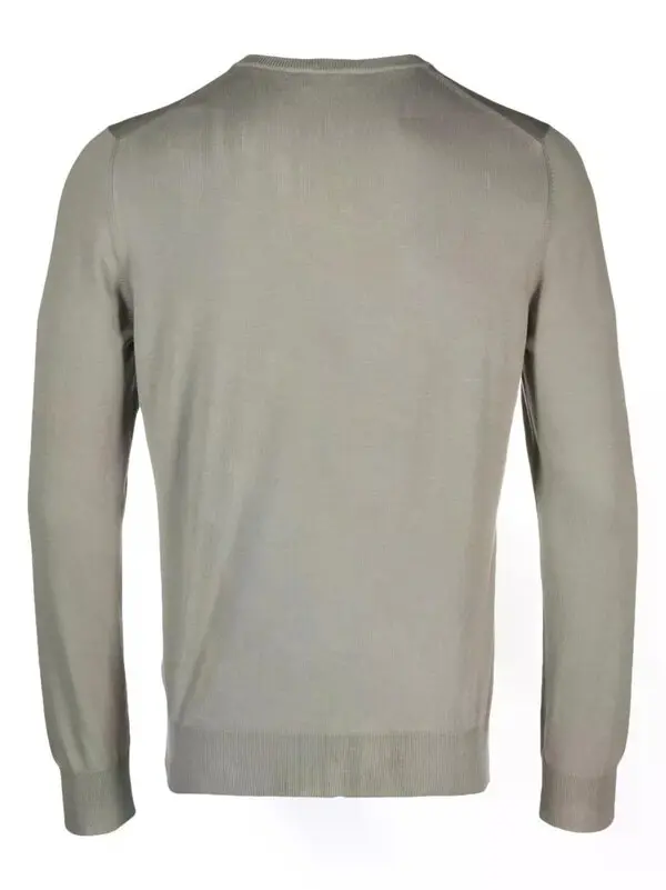 BARBA NAPOLI Crew-neck Cotton Jumper - Green
