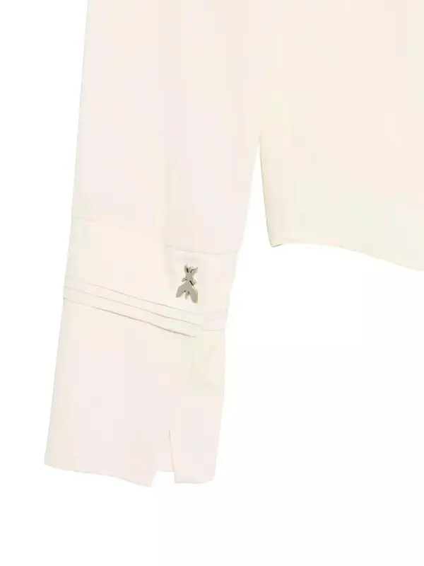 Patrizia Pepe Tie-neck High-neck Blouse - Neutrals