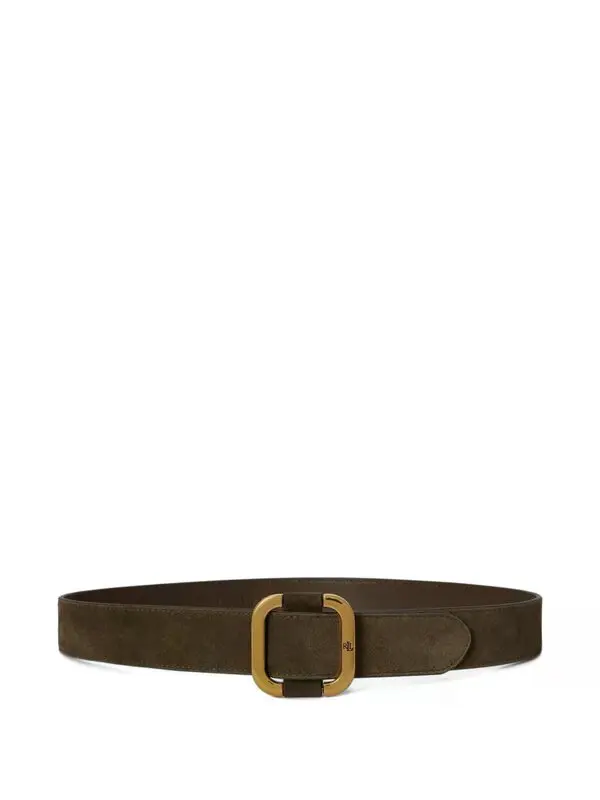 Ralph Lauren Slide-buckle Suede Belt - Green