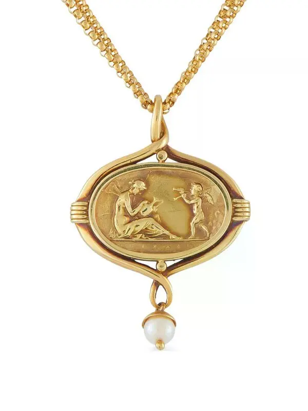 SEIDENGANG 18k Yellow Pearl Drop Pendant Necklace - Gold