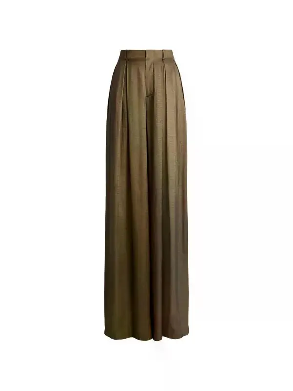 Ralph Lauren Greer Lamé Pleated Trousers