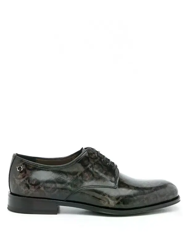 FERRAGAMO Pershore Gancini-print Derby Shoes