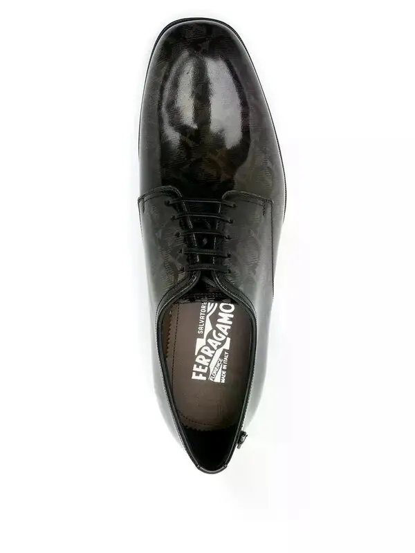 FERRAGAMO Pershore Gancini-print Derby Shoes