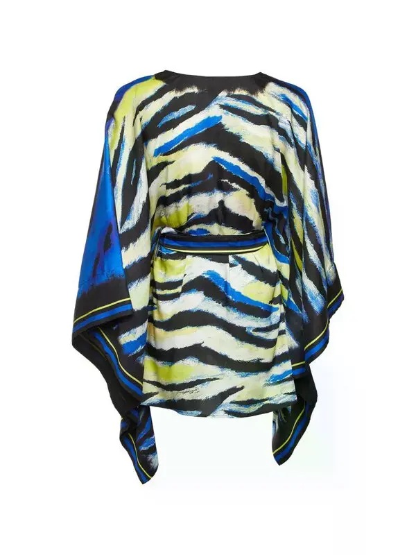 Just Cavalli Tiger Print Belted Kaftan Tunic