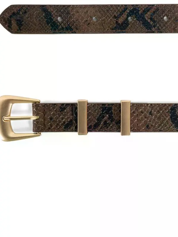 Manière De Voir Gold Python Embossed Belt