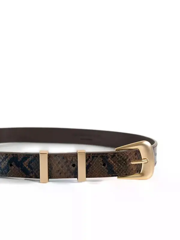 Manière De Voir Gold Python Embossed Belt
