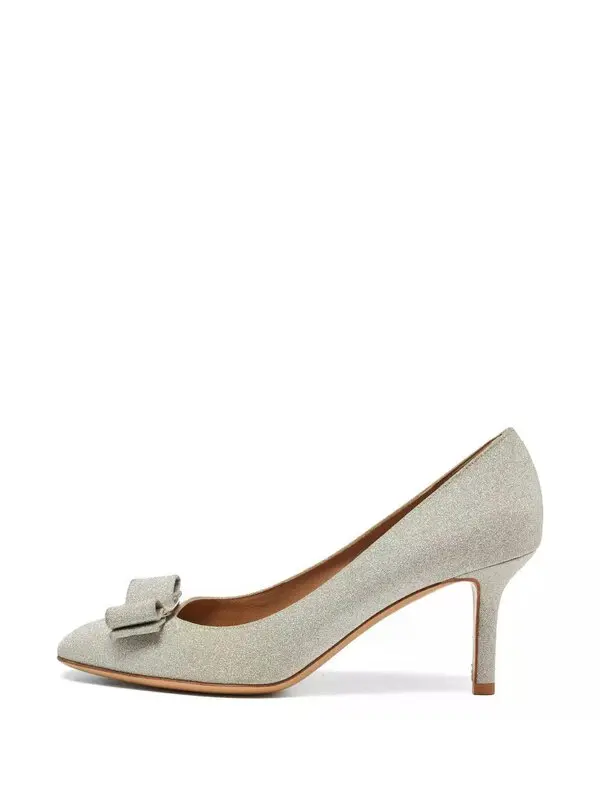 FERRAGAMO Vara Bow Glitter Pumps