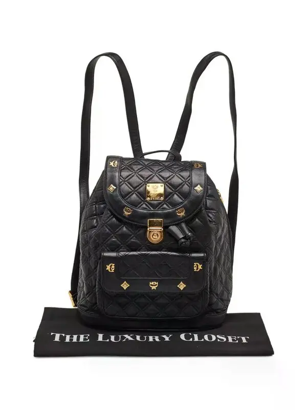 Mcm Stark Quilted Leather Backpack