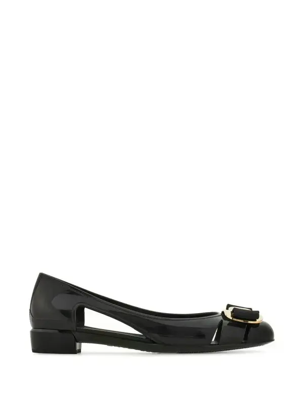 FERRAGAMO Nara Cut-out Ballet Flats - Black