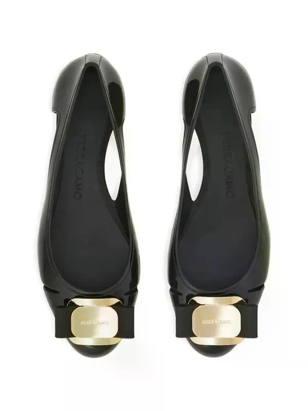 FERRAGAMO Nara Cut-out Ballet Flats - Black