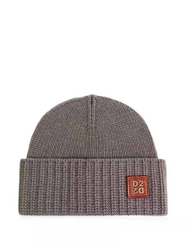 Dsquared2 Ribbed-knit Beanie Hat With Logo Patch