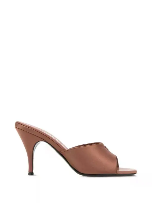 Miu Miu Embroidered Satin Stiletto Sandals
