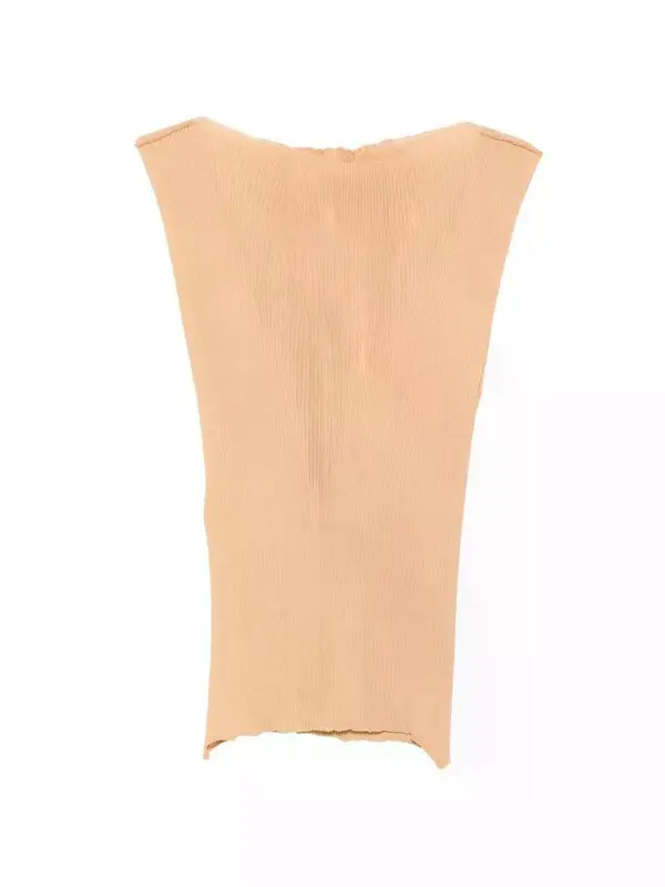 Alberta Ferretti Sleeveless Boat Neck Ribbed Top