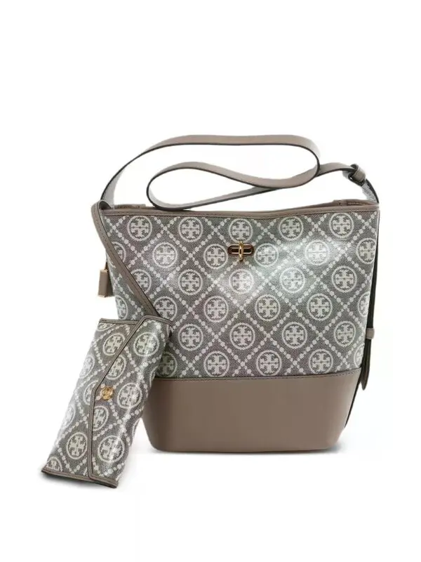 Tory Burch T Monogram Bucket Bag - Neutrals