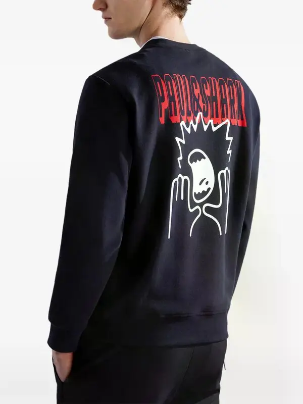 Paul & Shark Graphic Print Crew Neck Sweatshirt