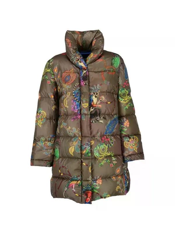 Etro Paisley Animal-print Padded Coat