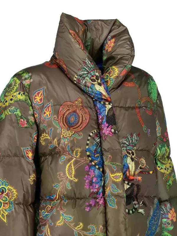 Etro Paisley Animal-print Padded Coat
