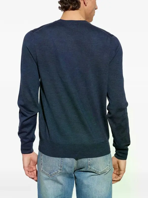 Alexander McQueen Skull Embroidered Wool Sweater