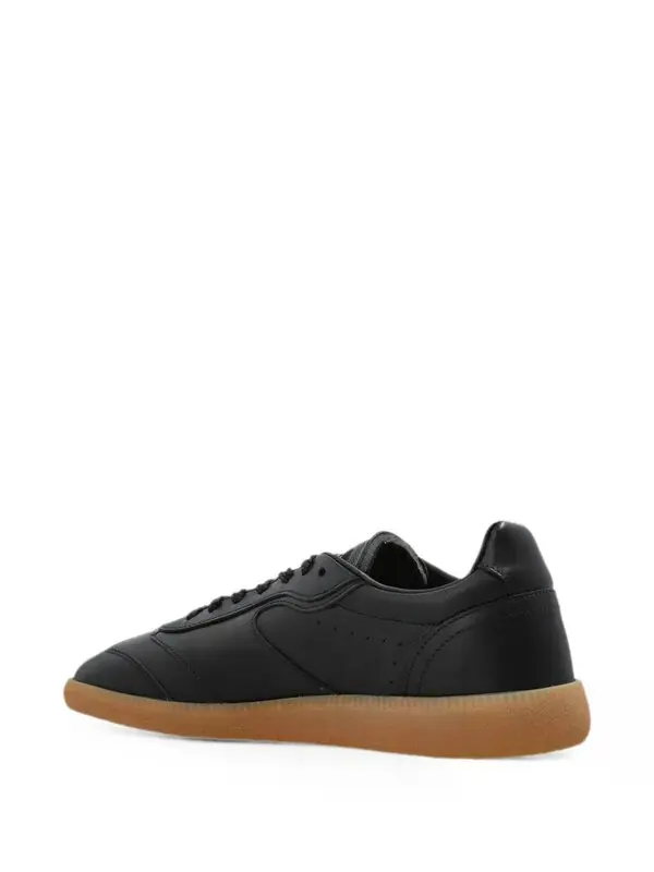 Dsquared2 Logo Plaque Leather Sneakers - Black
