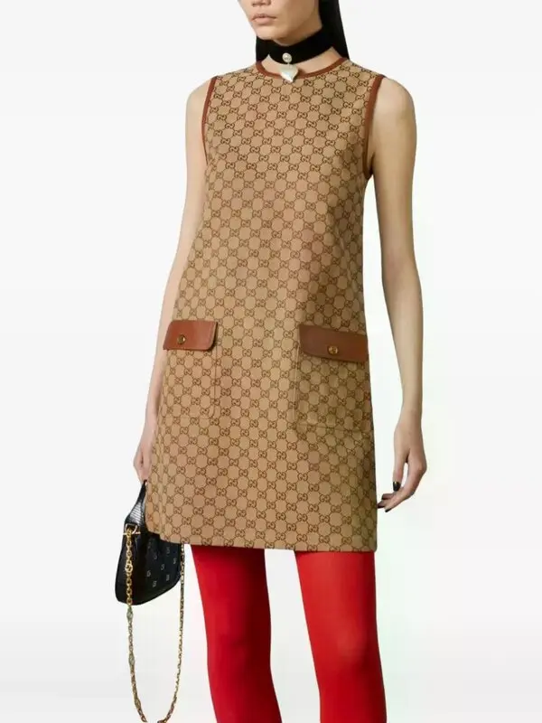 Gucci Gg Supreme Sleeveless Minidress