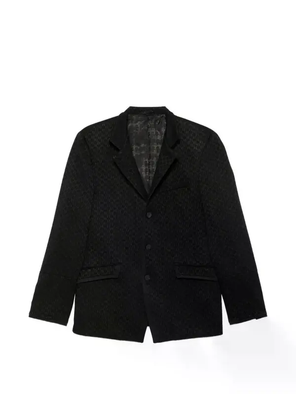 Karl Lagerfeld Monogram-pattern Notched-lapel Blazer