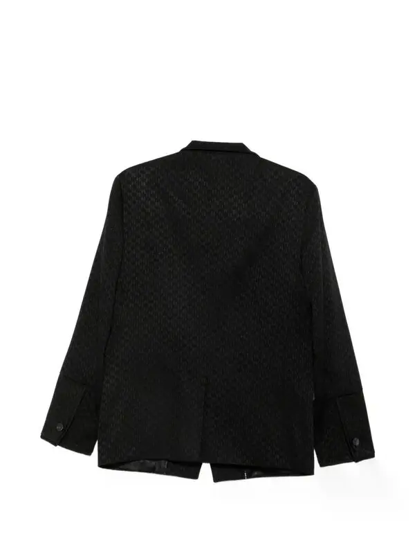 Karl Lagerfeld Monogram-pattern Notched-lapel Blazer
