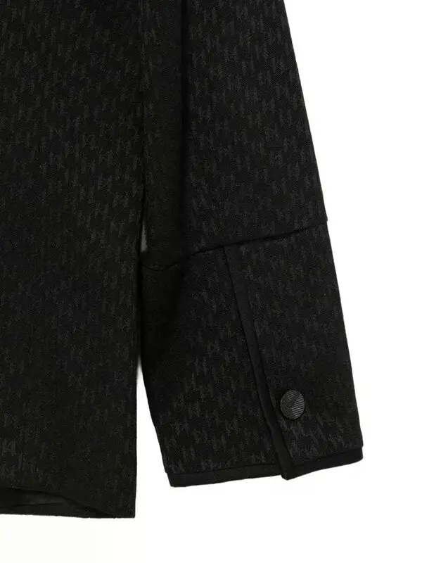 Karl Lagerfeld Monogram-pattern Notched-lapel Blazer
