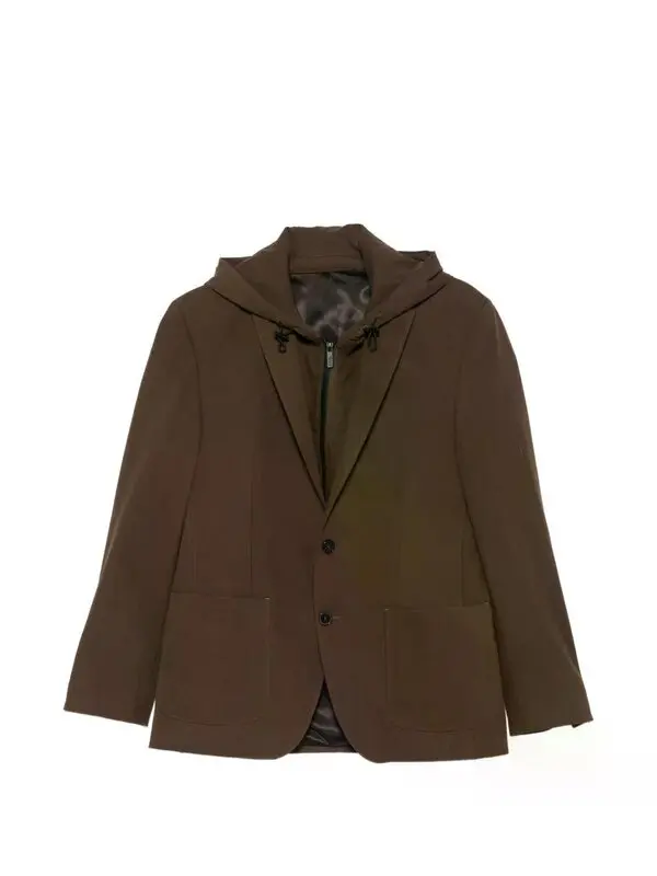 Karl Lagerfeld Hooded Single-breasted Jacket