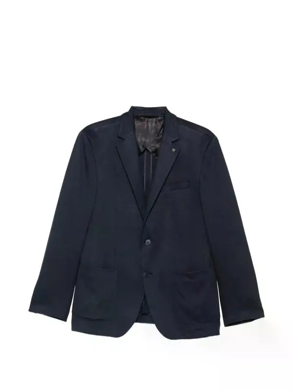Karl Lagerfeld Notched-lapel Patch-pocket Jacket - Blue
