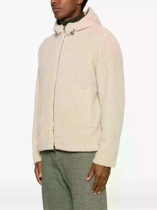 Herno Fleece-texture Hooded Jacket