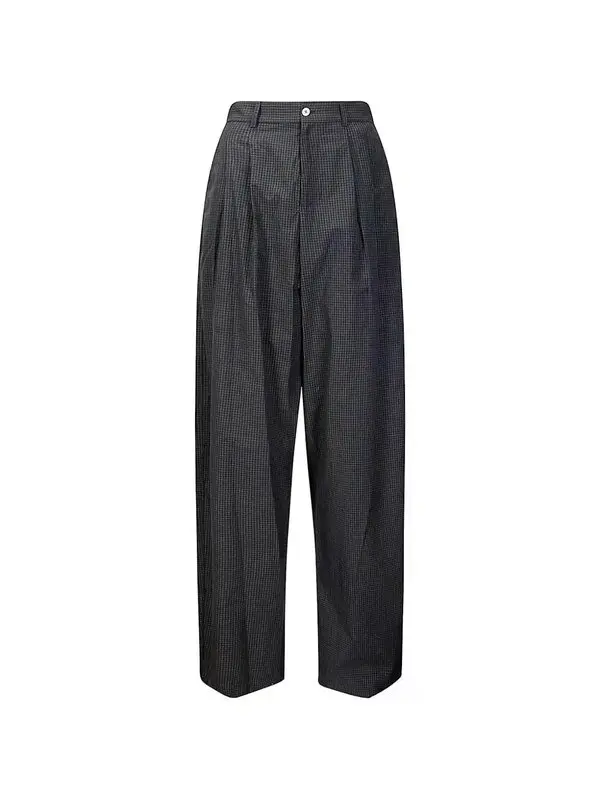 MAISON JEJIA Checked Cotton Trousers