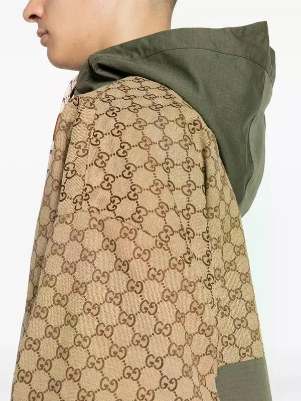 Gucci Gg Canvas Hooded Jacket