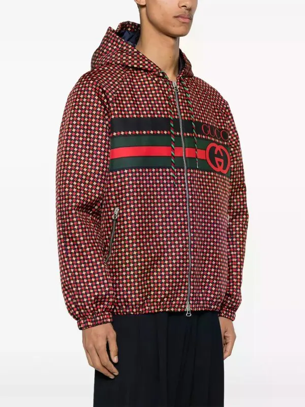 Gucci Interlocking Gg Hooded Jacket
