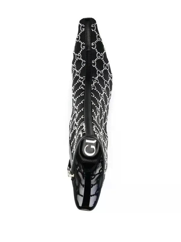 Gucci Embellished Gg Monogram Ankle Boots