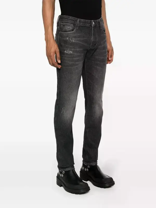 Emporio Armani Slim-fit Distressed Jeans