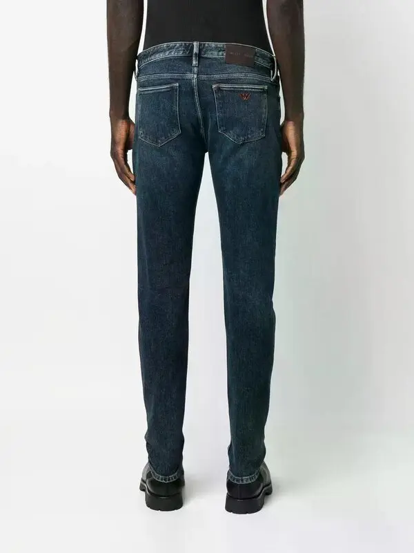 Emporio Armani Stonewashed Straight-leg Jeans